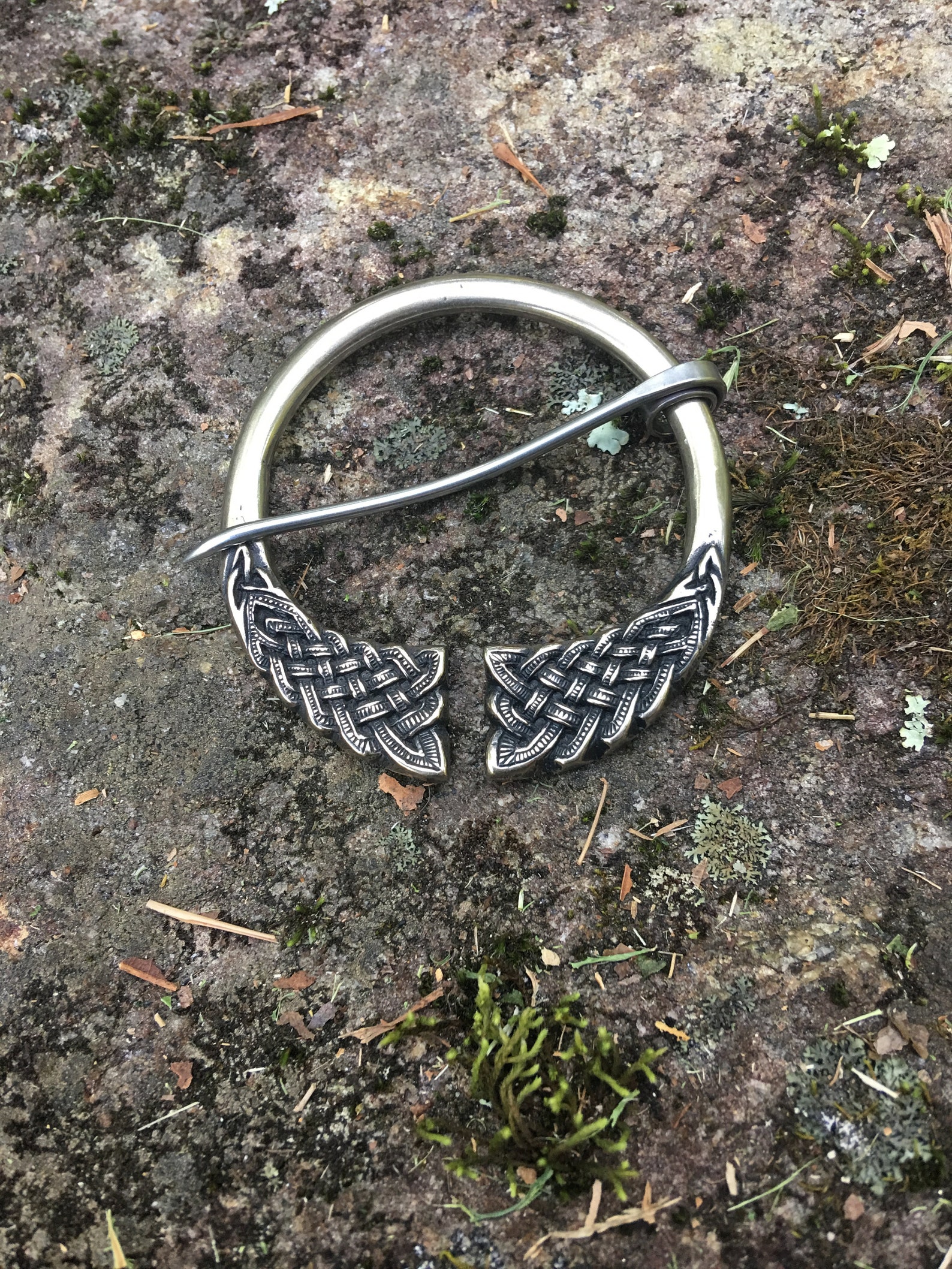 Penannular Brooch Shawl Pin Viking Clasp White Bronze | Etsy