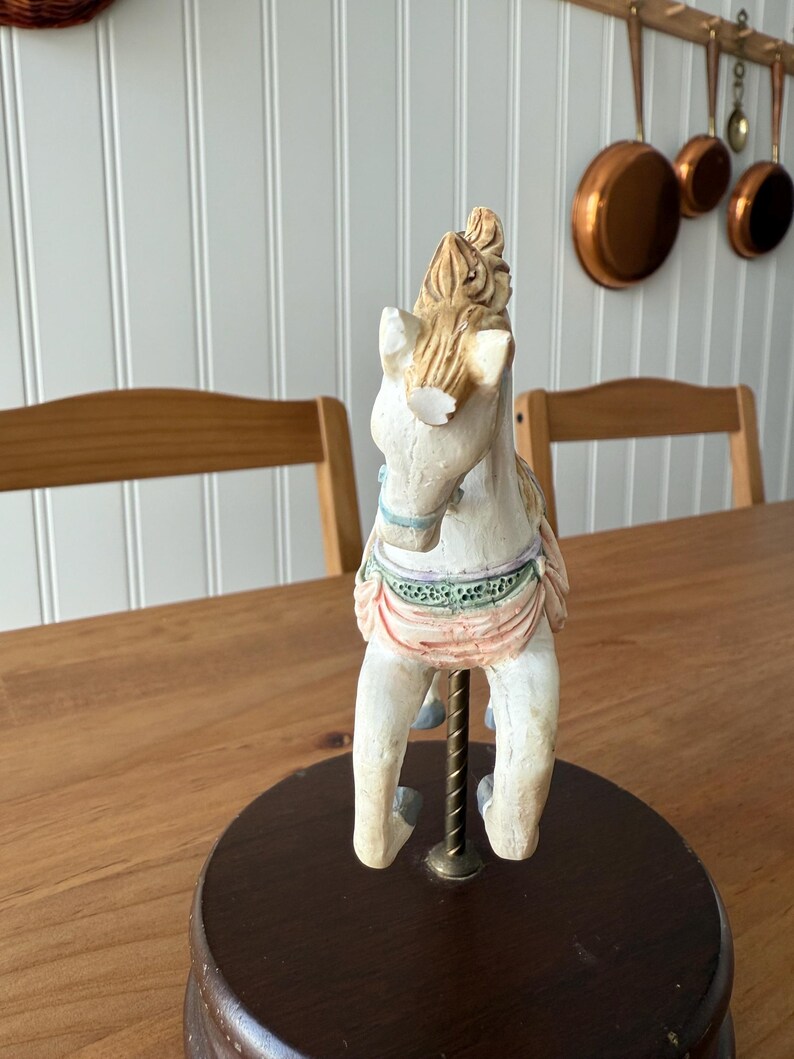 Vintage Turning Carousel Horse Music Box - Etsy