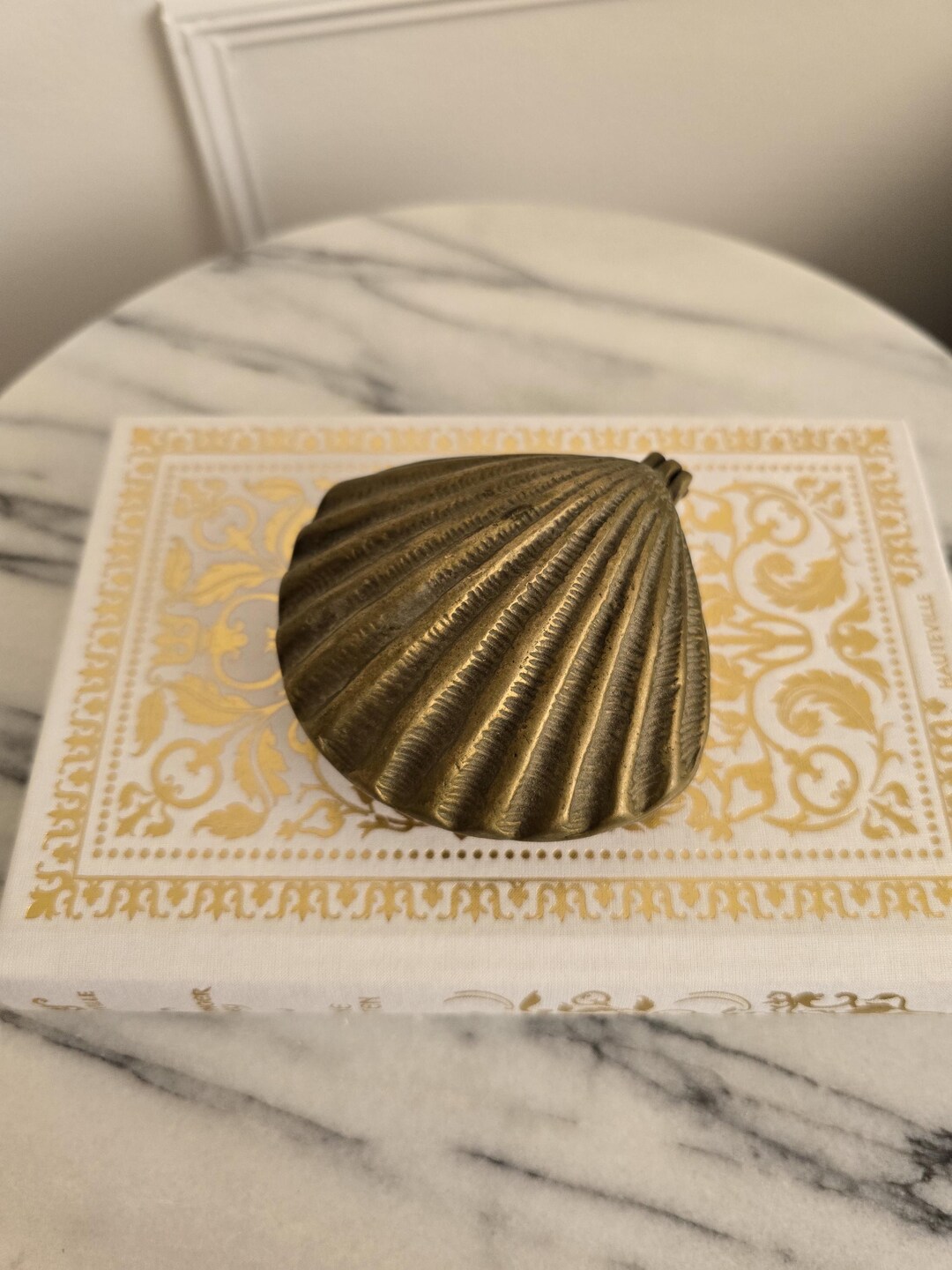 Vintage Heavy Brass Sea Shell Jewelry Box Trinket - Etsy
