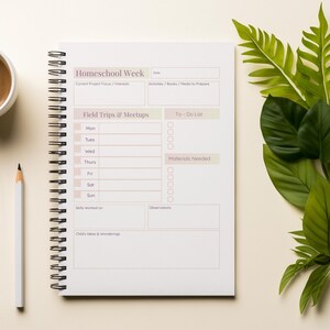 Weekly Homeschool Planner for Unschooled Children, Child-led Learning ...