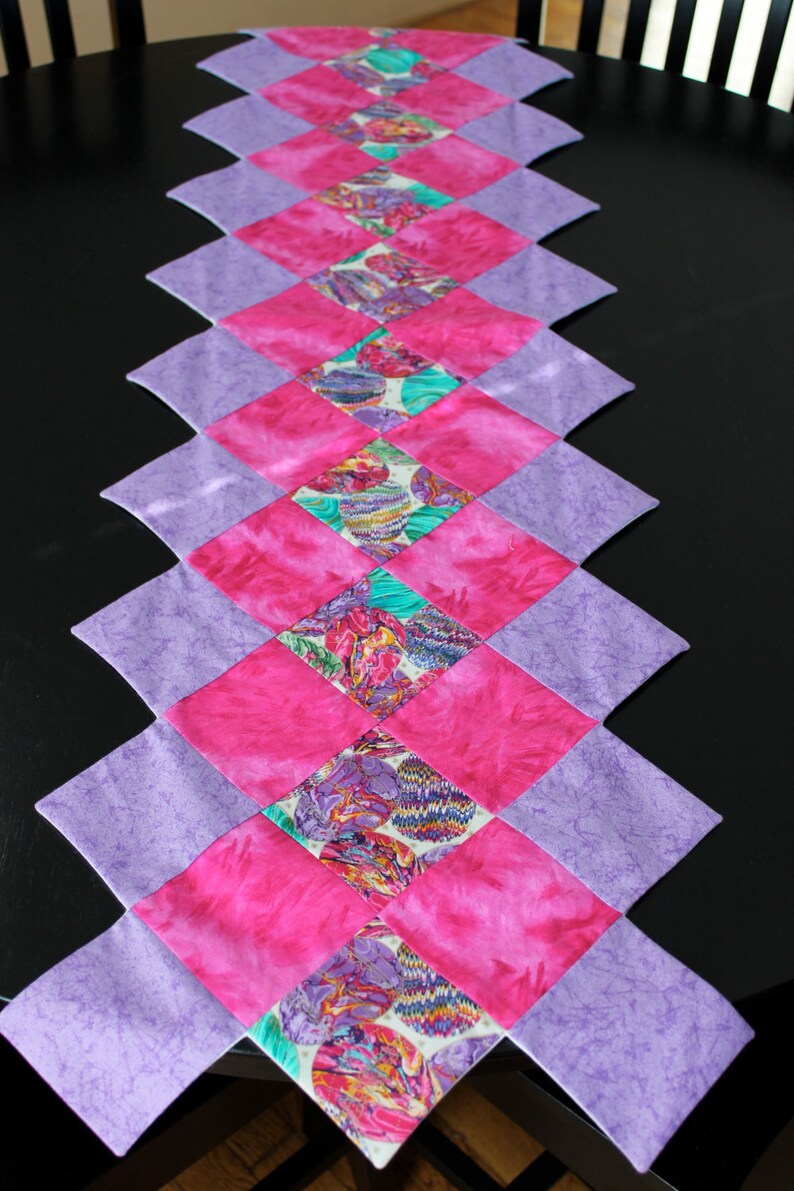 Pink and Lavender Easter Table Runner - Etsy