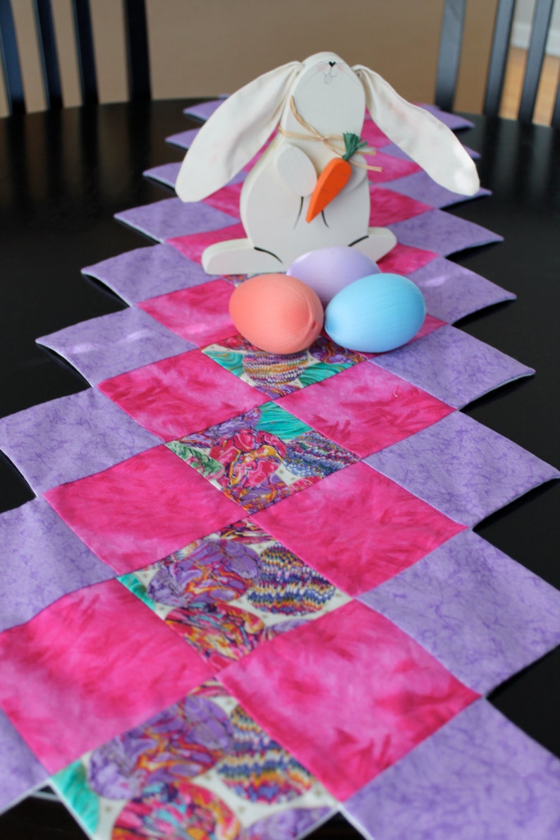 Pink and Lavender Easter Table Runner - Etsy