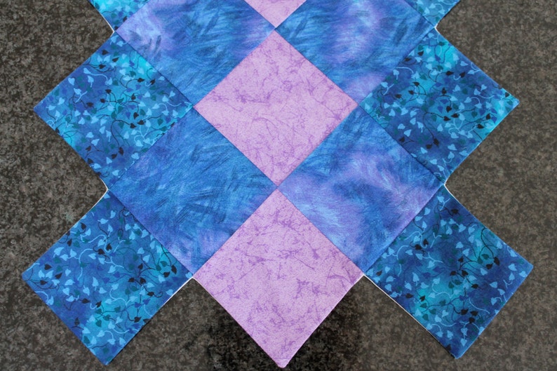 Blue and Lavender Table Runner - Etsy