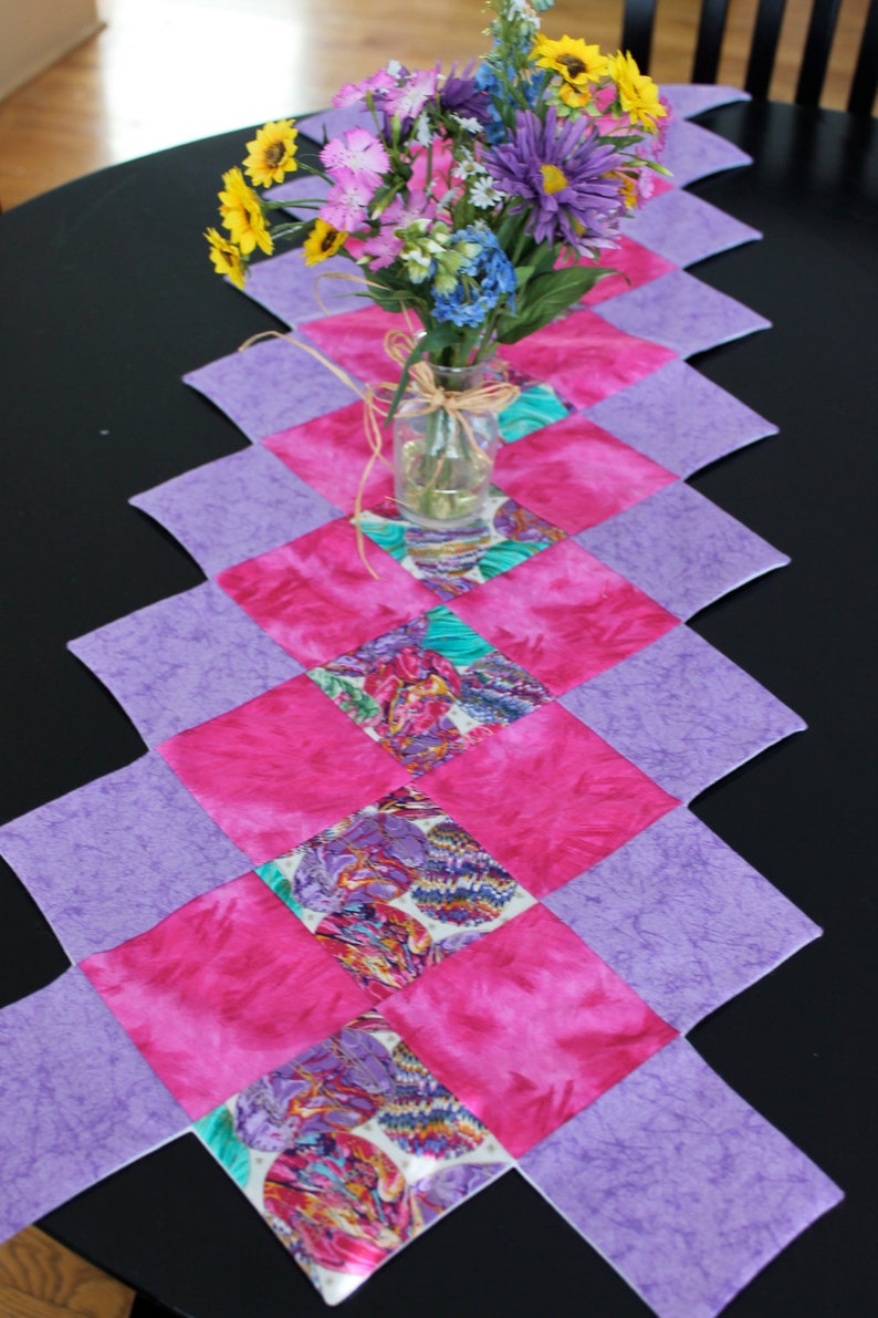 Pink and Lavender Easter Table Runner - Etsy