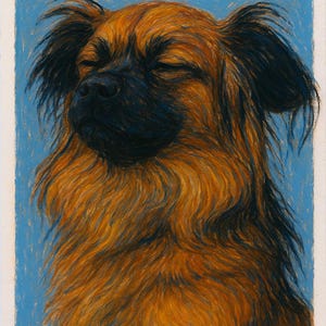 Oil Pastel Style Dog Portrait – Custom Pet Art in Unique Textured ...