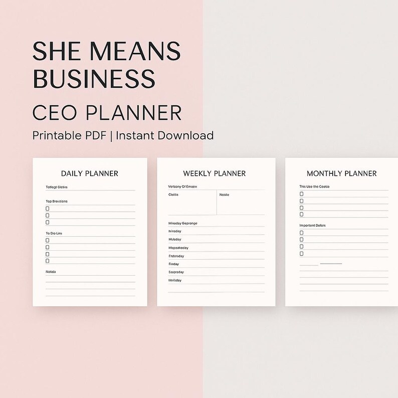 2025 Vision Board Template for Female Entrepreneurs | Pink Boss Babe ...