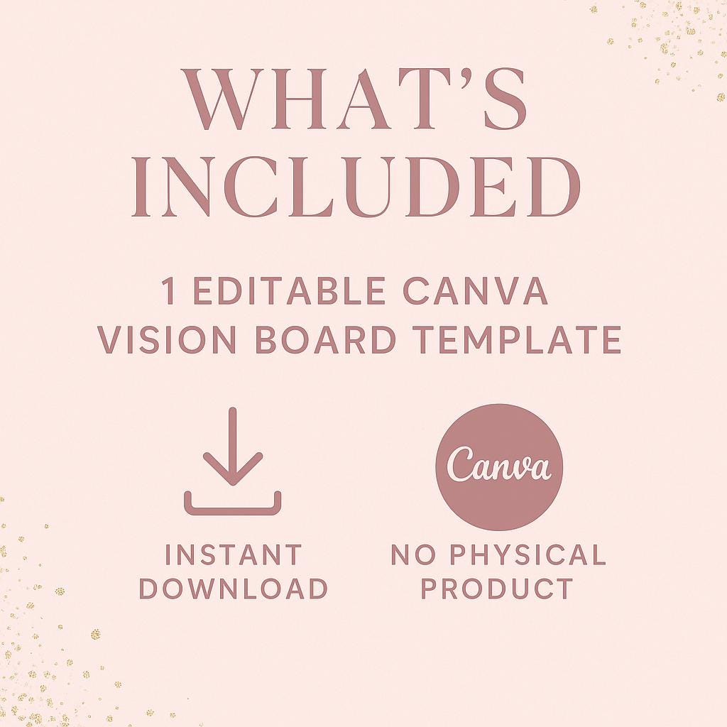 2025 Vision Board Template for Female Entrepreneurs | Pink Boss Babe ...