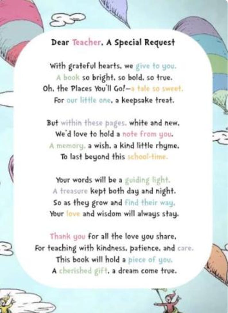 Oh, the Places You'll Go! Graduation Keepsake Letter - Etsy