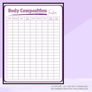 Printable Fitness Planner Bundle: Workout & Meal Trackers (digital ...