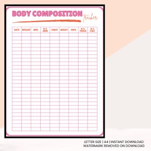 Printable Fitness Planner Bundle: Workout & Meal Trackers (digital ...