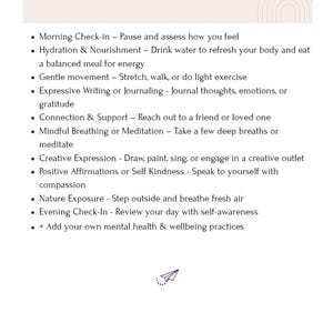 Mental Health Checklist – Prioritize Your Well-being - Etsy