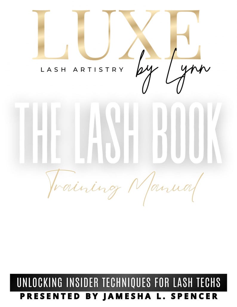 The Lash Book Training Manual - Etsy