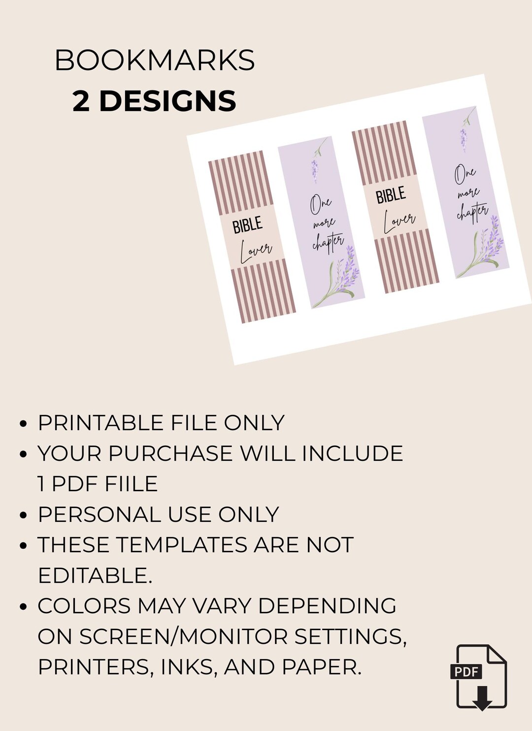 Printable Bookmarks | Set of 4 Vintage Style Bookmarks | Instant ...