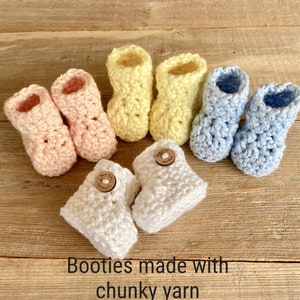 Easy Crochet Bootie Pattern, Quick, Easy Crochet Pattern, 0-3 Months, 3 ...
