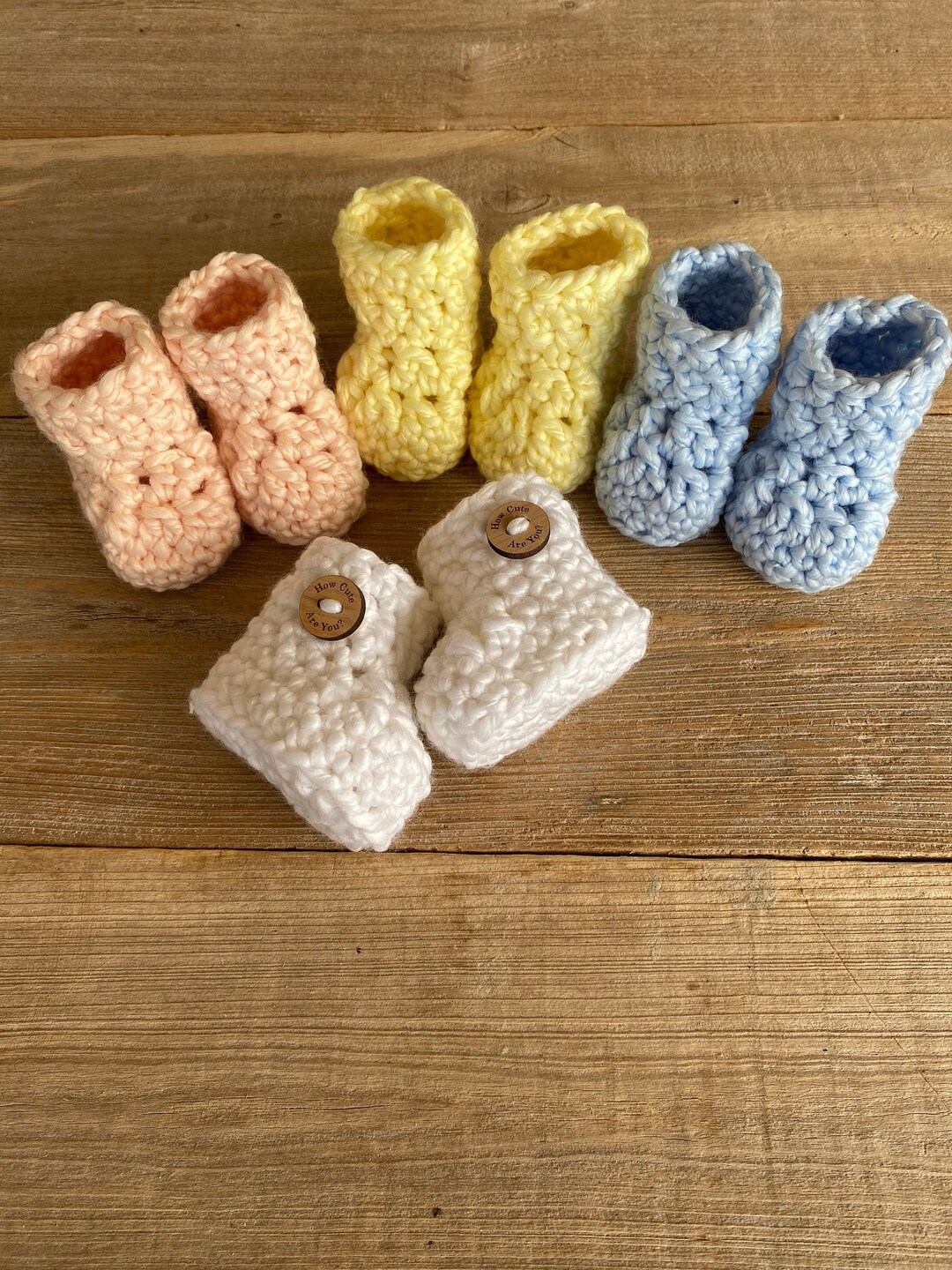 Baby Bootie Crochet Pattern, Quick, Easy Crochet, 0 to 3 Months, 3-6 ...