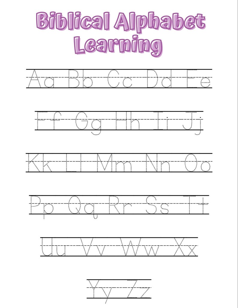 Biblical Alphabet Coloring - Etsy