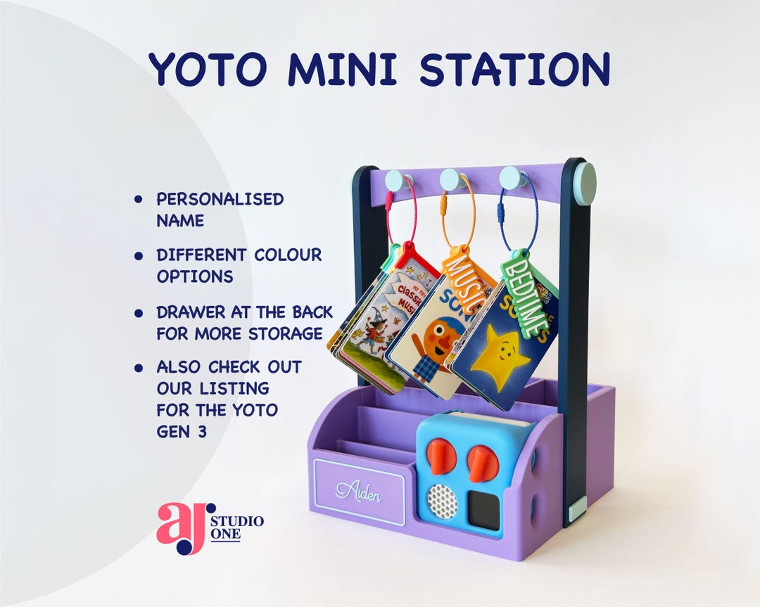 Yoto Mini Caddy/station | Travel & Toy Storage | Custom Colours ...