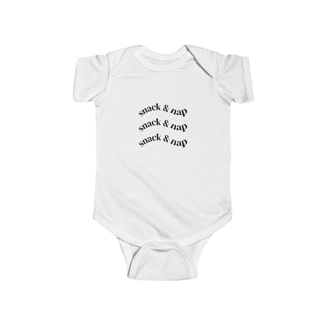 Funny Snack and Nap Infant Onesie, Cute Baby Bodysuit, Infant Romper ...