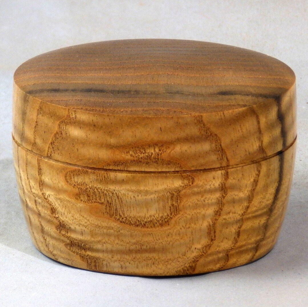 Small Lidded Box or Jar, Woodturning From Amur Cork Bark Tree, Keep ...