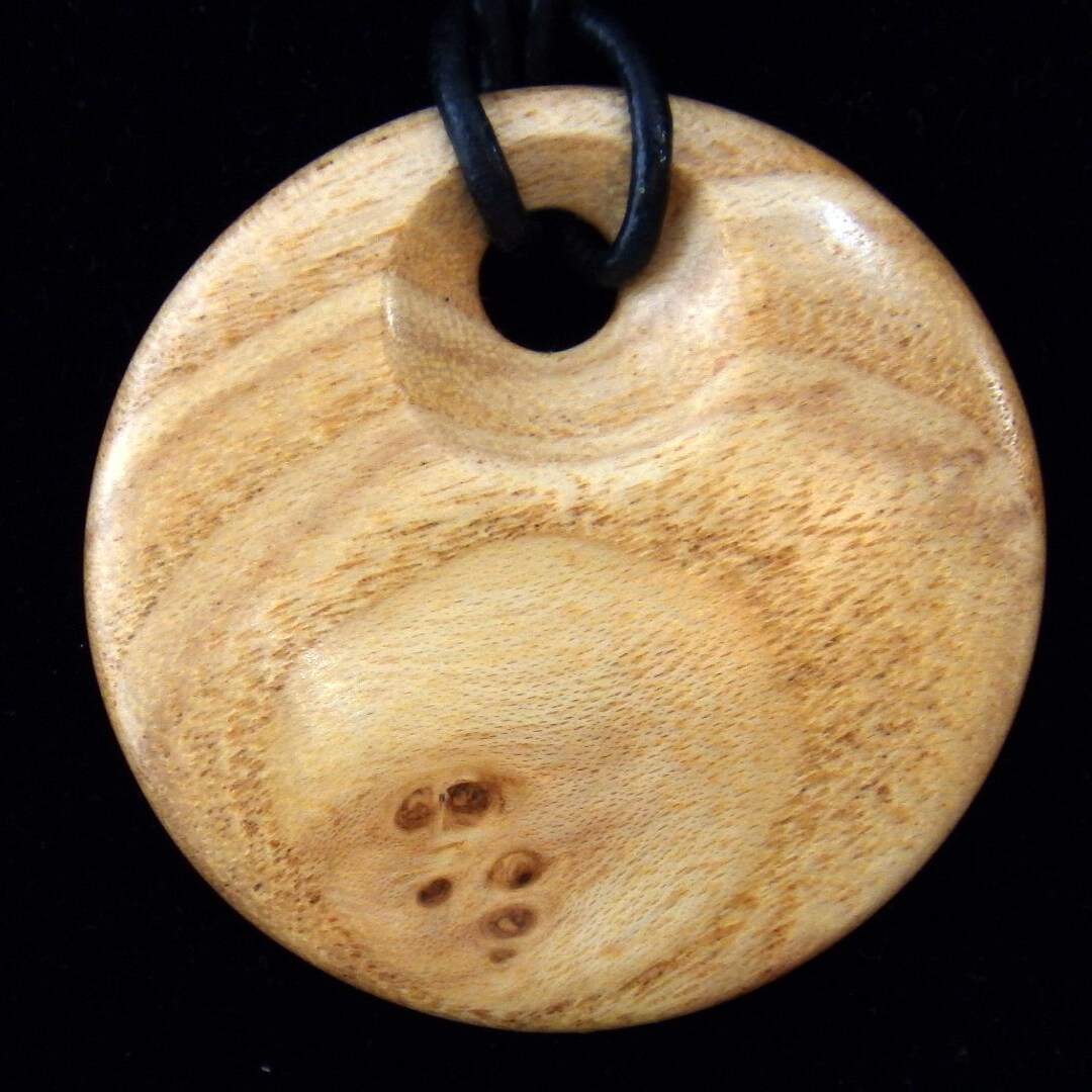 Honey Locust Wooden Pendant With Knot or Burl - Wear Wood, Wooden ...