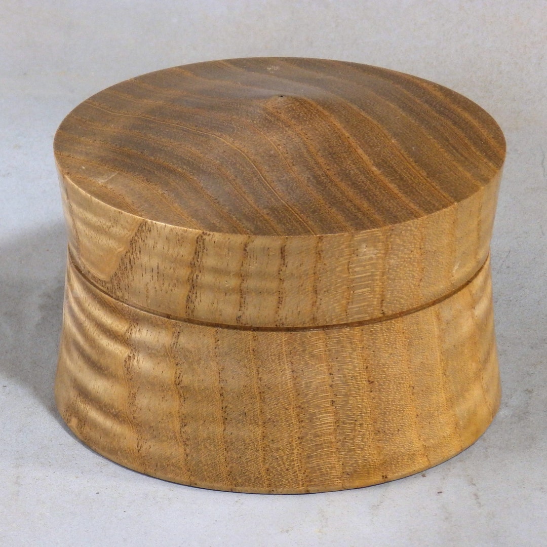 Lidded Wooden Box, Amur Cork Bark Tree, Threaded Lid - Etsy
