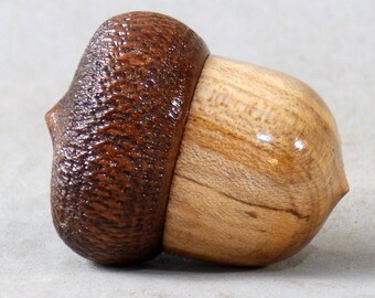 Acorn Box Turned From Black Walnut and Sycamore Textured - Etsy