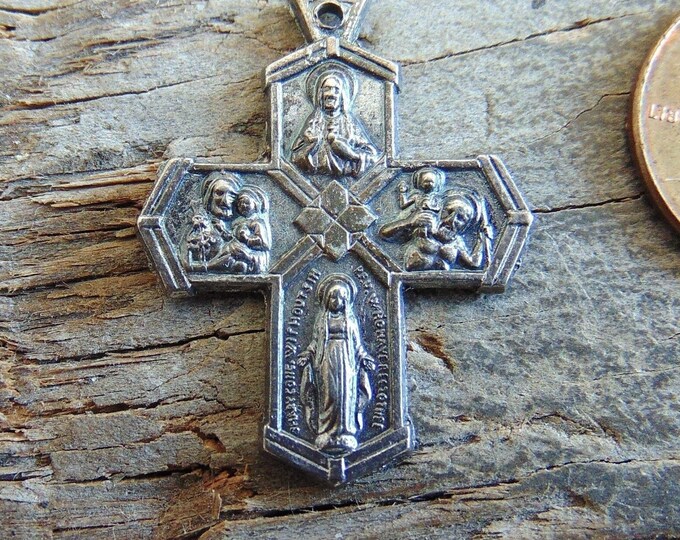 4 Way Cross Vintage Catholic Medal or Pendant St. Joseph - Etsy