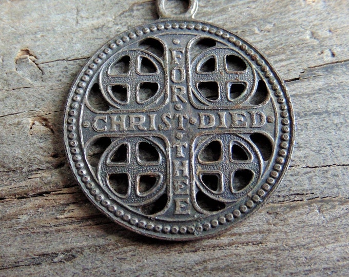 The Church War Cross - Vintage Medal or Pendant - Christ Died for Thee ...