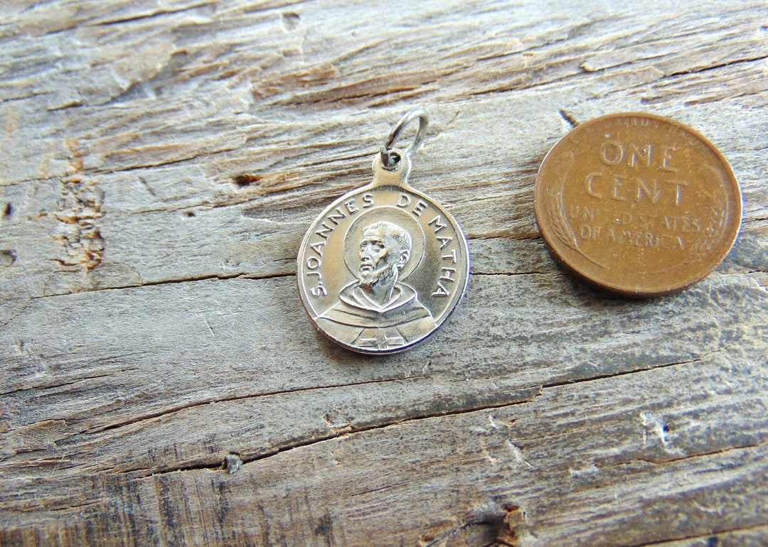 St. John of Matha & Holy Trinity Vintage Catholic Medal or Pendant S ...