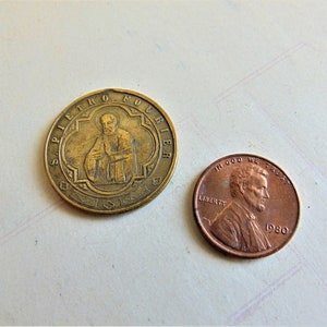 St. Peter Fourier & Pope Leo XIII Antique Catholic Devotional Coin or ...
