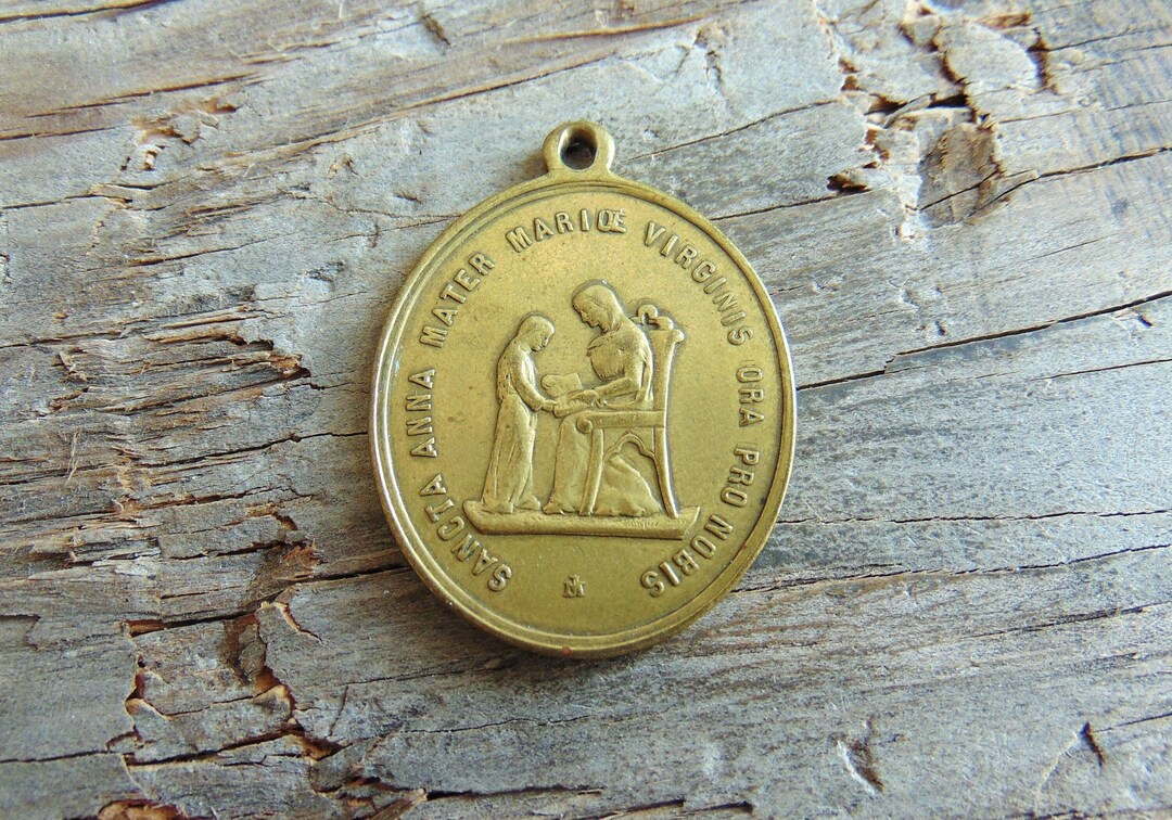 Sancta Anna Antique Catholic Medal or Pendant Saint Anne - Etsy