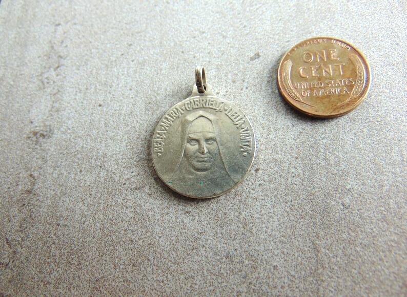Blessed Maria Gabriella Sagheddu Vintage Catholic Medal Round Metal ...