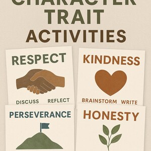 Monthly Character Trait Activities | SEL Printable for Classrooms ...