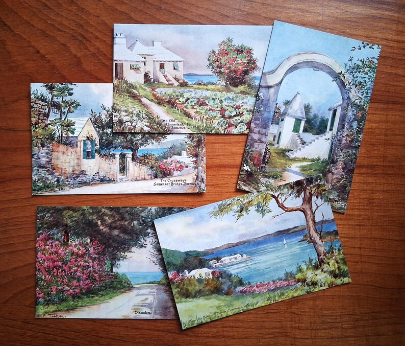 Antique Series of Bermuda Art Postcards: Ethel & CF Tucker Paintings ...