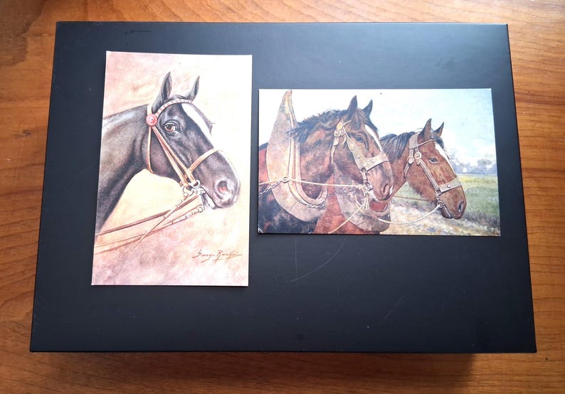 Two Vintage Horse Postcards: 1 Artist-signed by George Rankin, 1930s, J ...