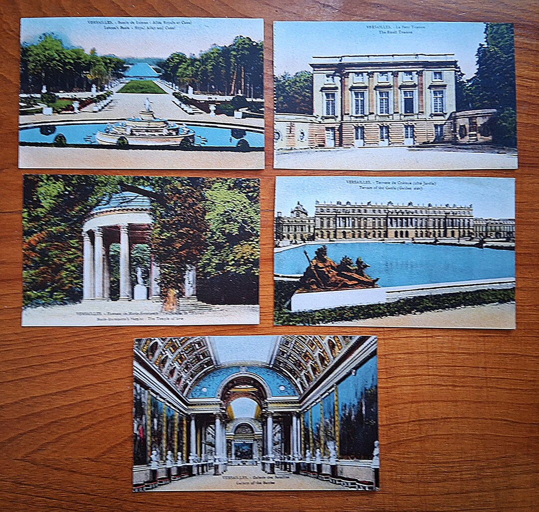 Versailles Postcards: 1930s P. Girard Color Prints, Set of 5 - Etsy
