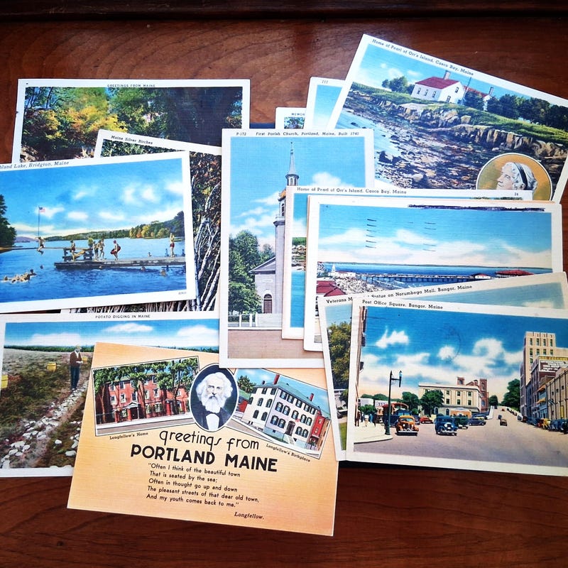 Maine Postcards - Etsy