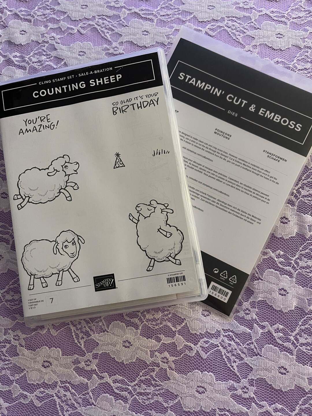 Stampin up Stamp and Die Set Counting Sheep, Stamp Images and Sayings ...