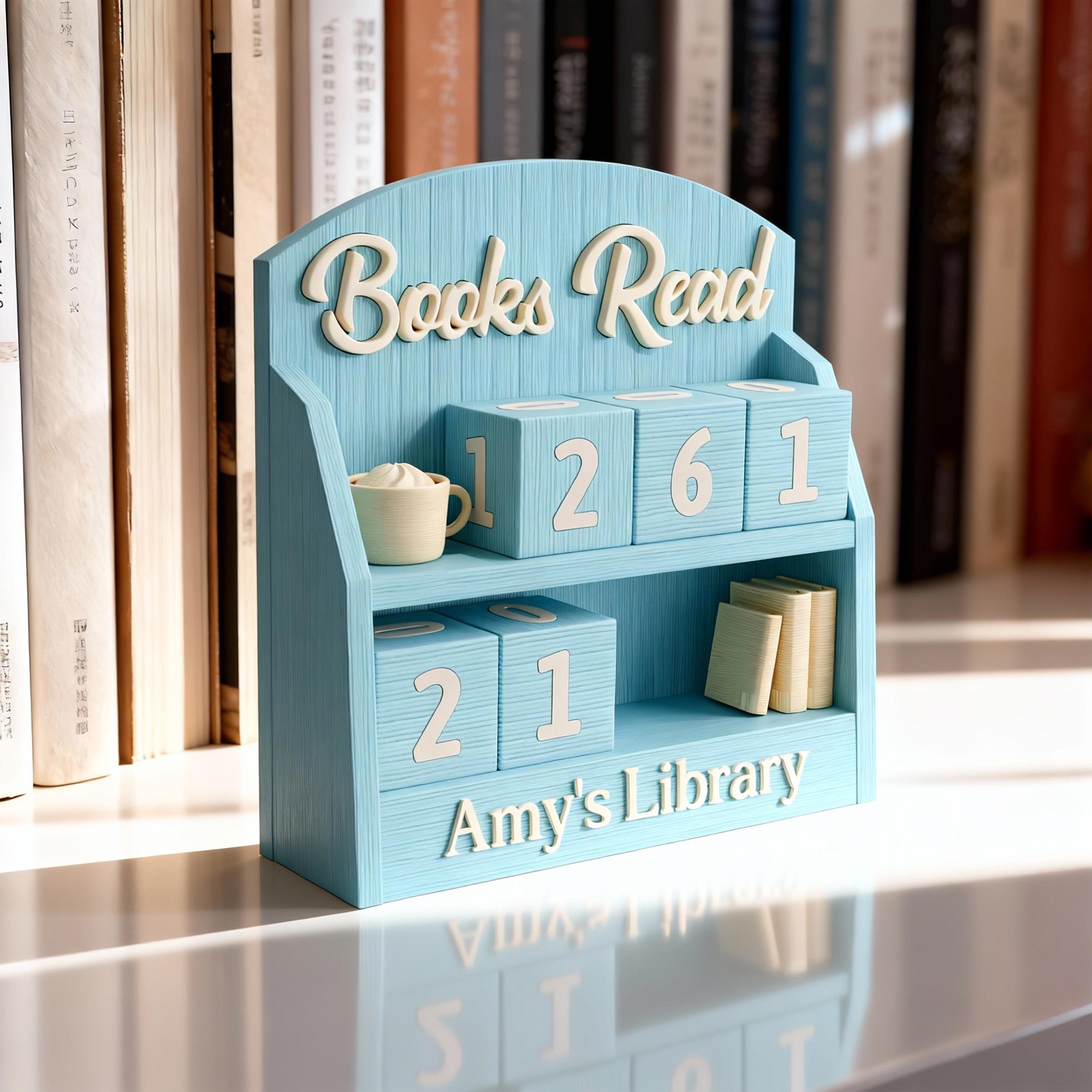 Personalized 3d-printed Book Tracker, Books Read This Year, Bookshelf ...
