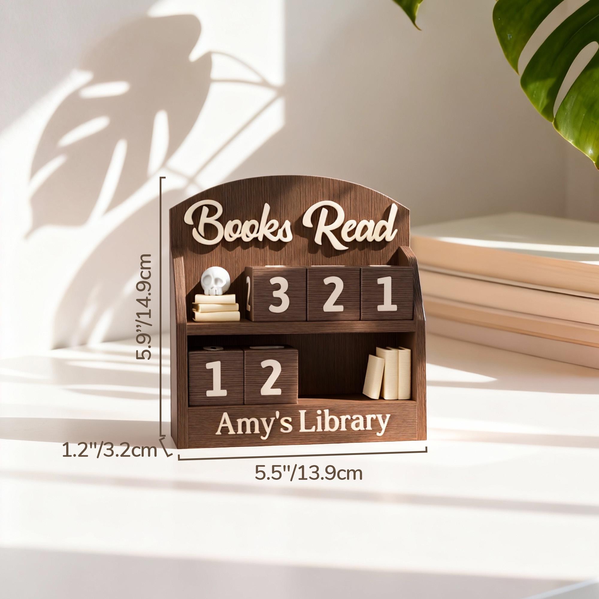 Personalized 3d-printed Book Tracker, Books Read This Year, Bookshelf ...