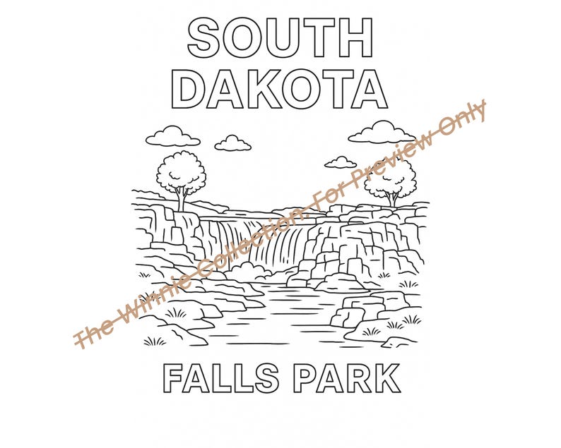 Color Your State South Dakota Coloring Book for Kids & Adults | 10 ...