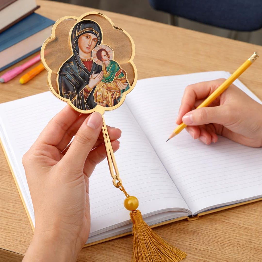 Religious Bookmarks Jesus Christ Holy Family Copper Tassel Bookmark - Etsy