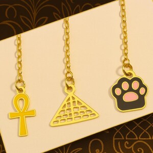 Egyptian Sphinx & Bastet Metal Bookmark: Vintage Ankh Charm - Etsy