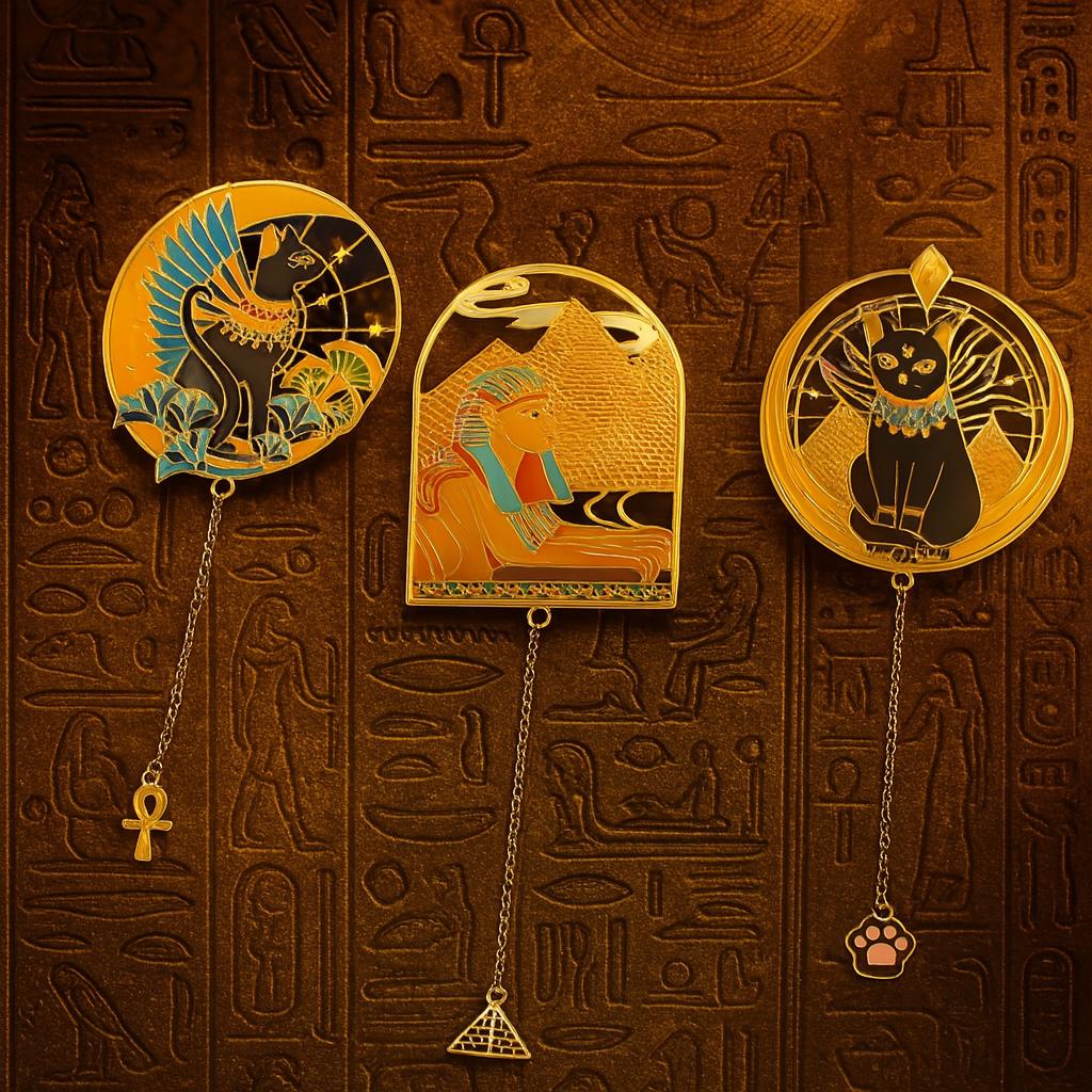 Egyptian Sphinx & Bastet Metal Bookmark: Vintage Ankh Charm - Etsy