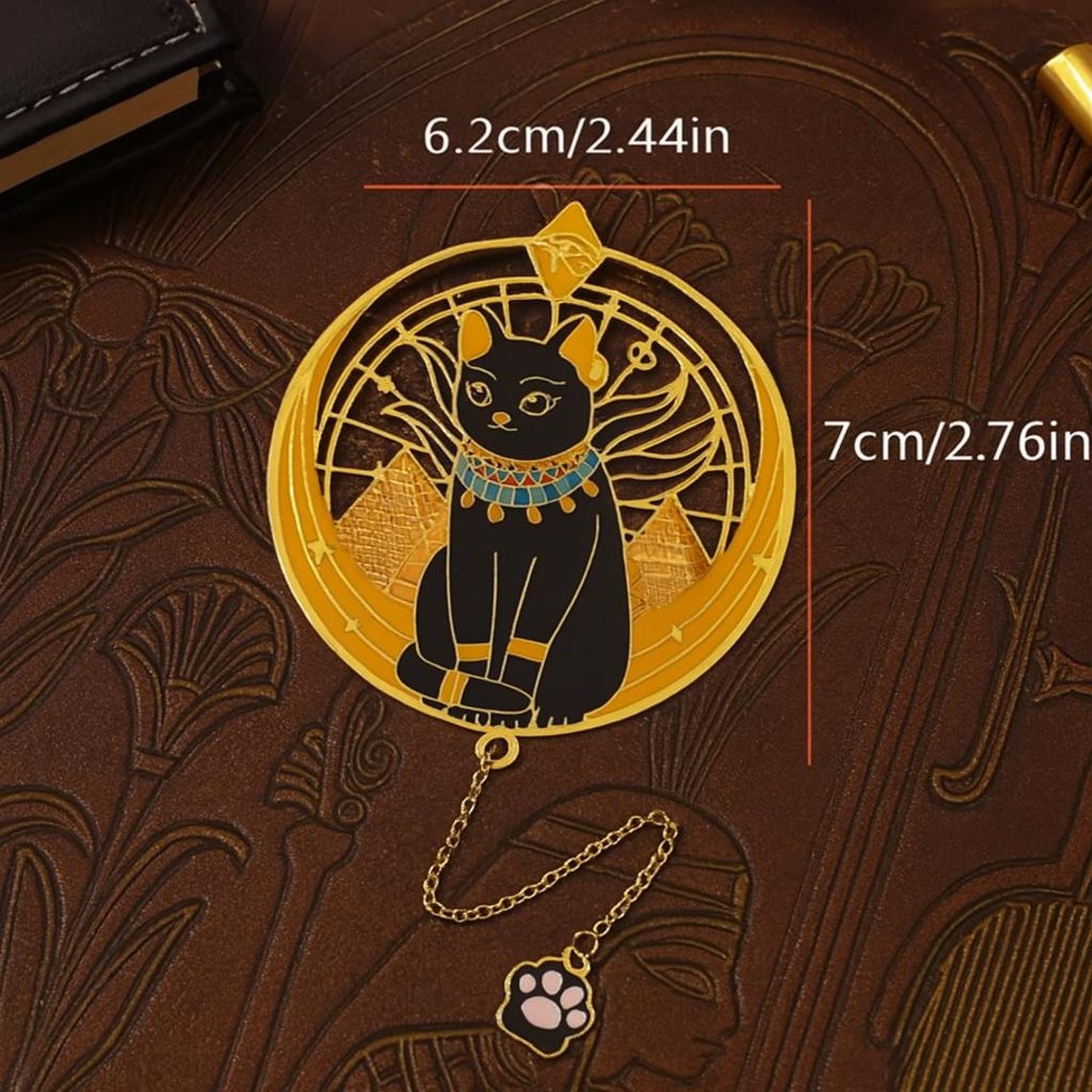 Egyptian Sphinx & Bastet Metal Bookmark: Vintage Ankh Charm - Etsy