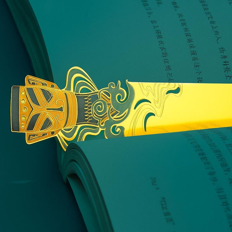 Metal Golden Hollow Bookmarks Set 5pcs/10pcs Sanxingdui Mask Theme ...