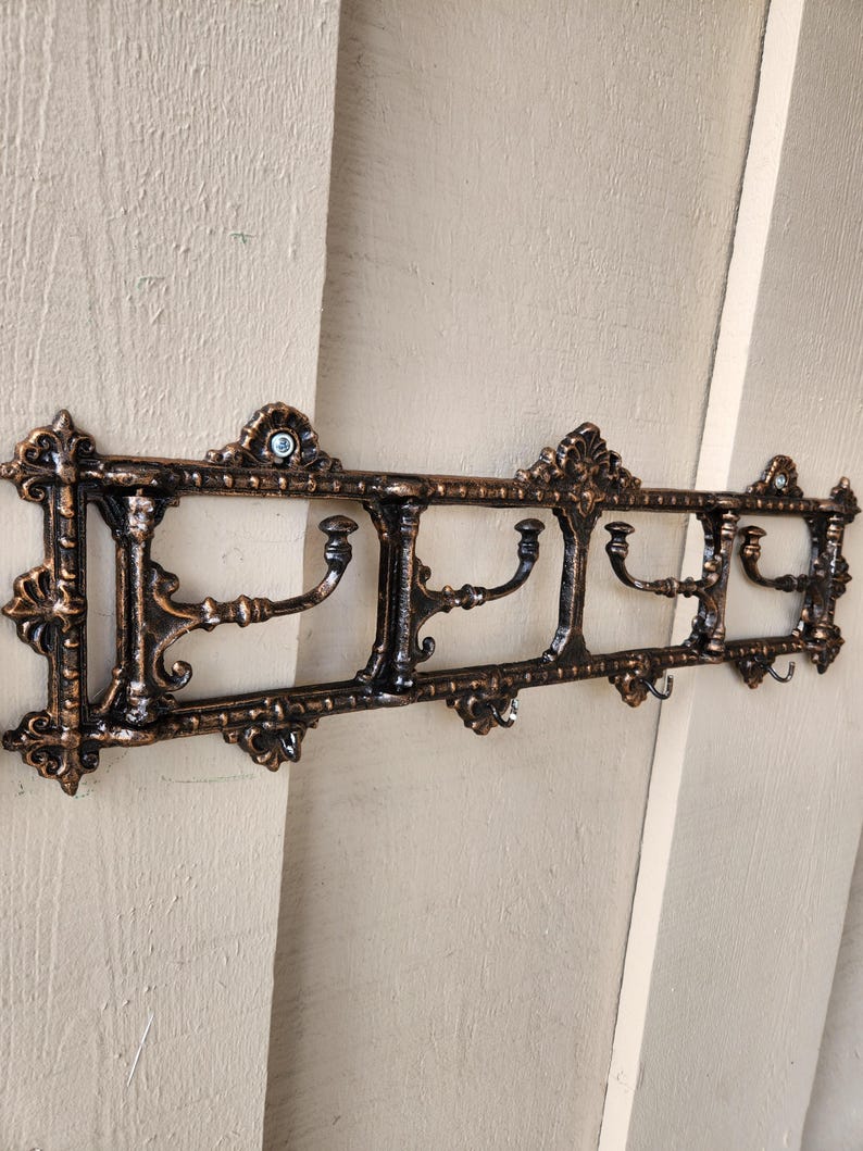 Vintage Cast Iron Four-hook Rotating Clothes Rack | Handmade Country ...