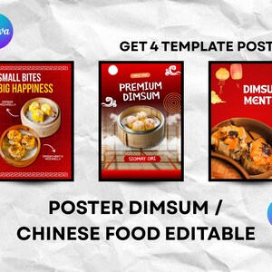 Dim Sum Poster Template: Editable Food Menu Design (A2 Digital Download ...