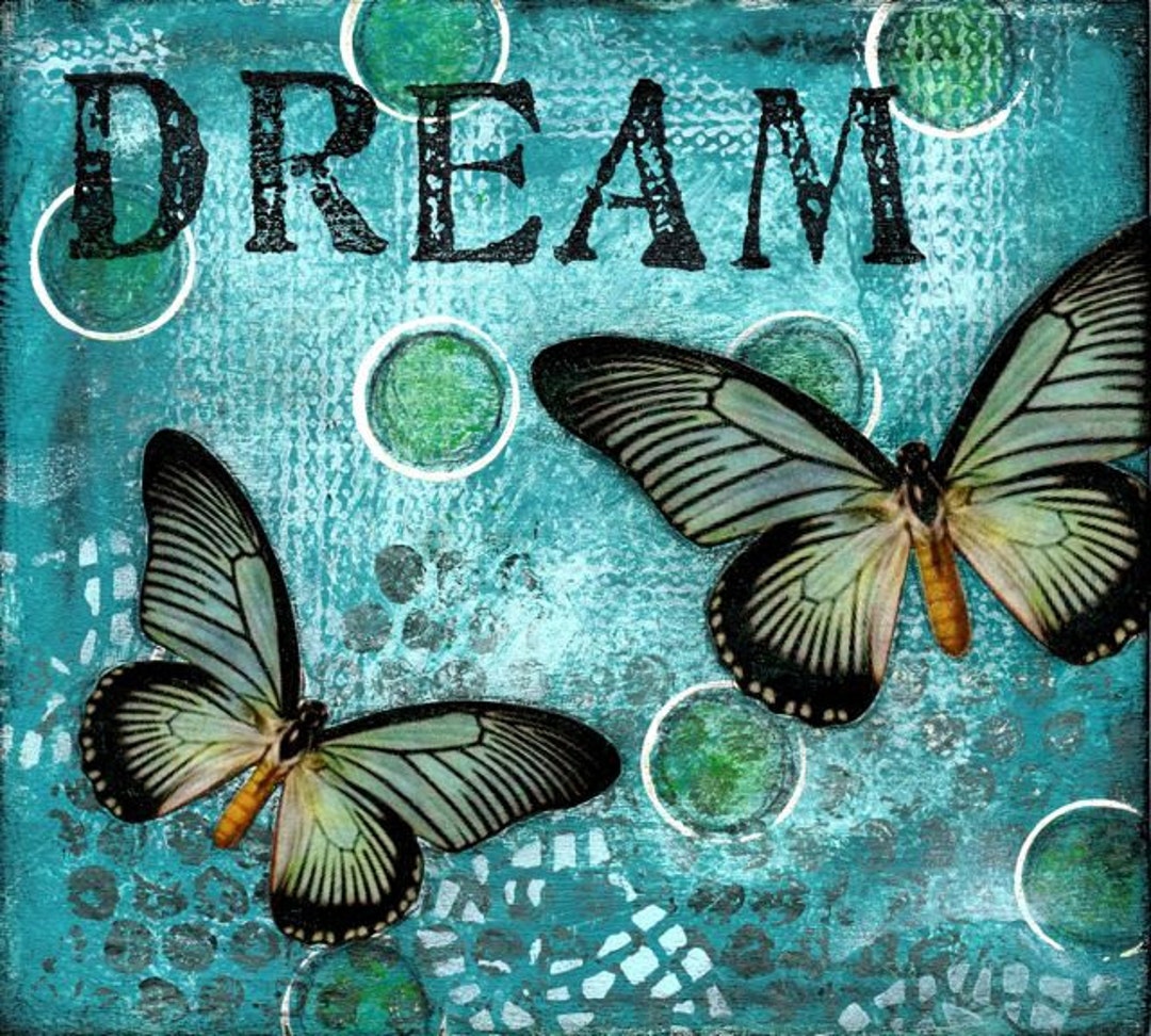 Dream Collage - Print Mounted on Wood - Etsy