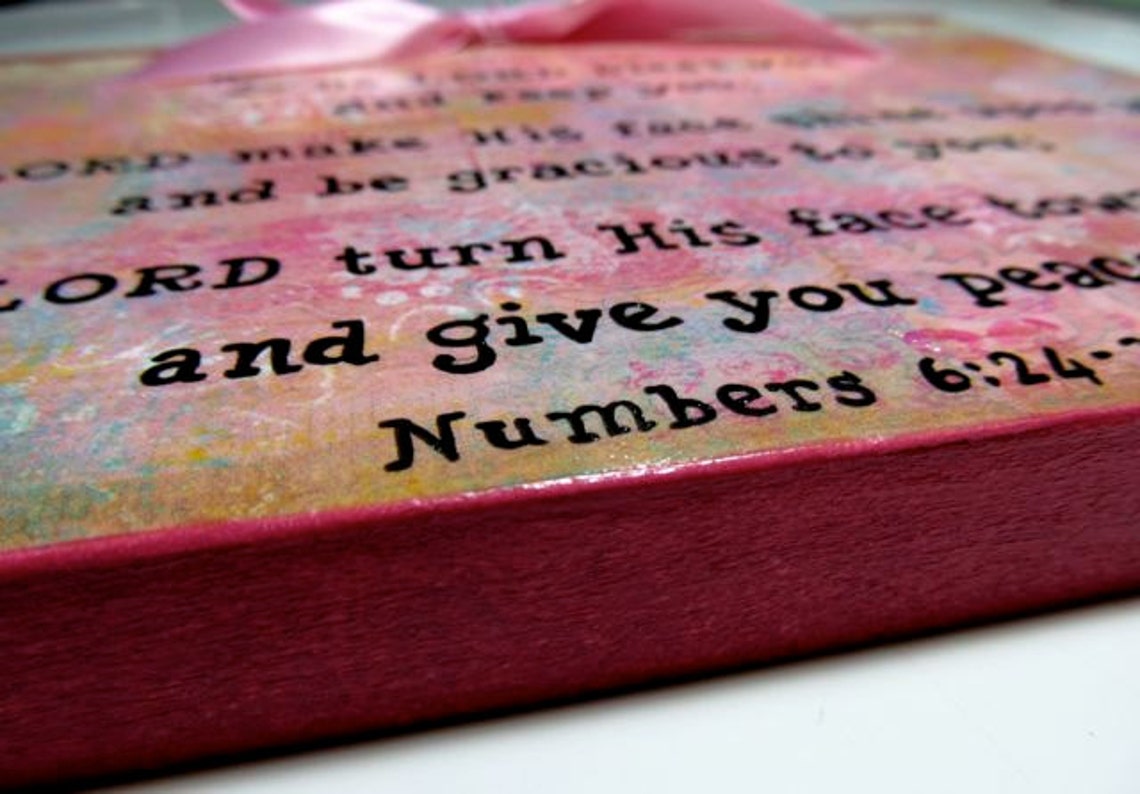 Mixed Media Scripture Painting Print Mounted on Wood - Etsy